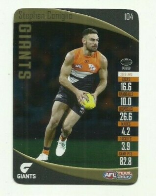 2020 TEAMCOACH GOLD GWS GIANTS STEPHEN CONIGLIO # 104 CARD | eBay Australia