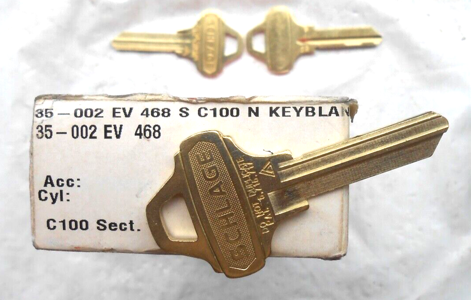 3 Schlage Everest Key Blanks C100 Made in USA | eBay