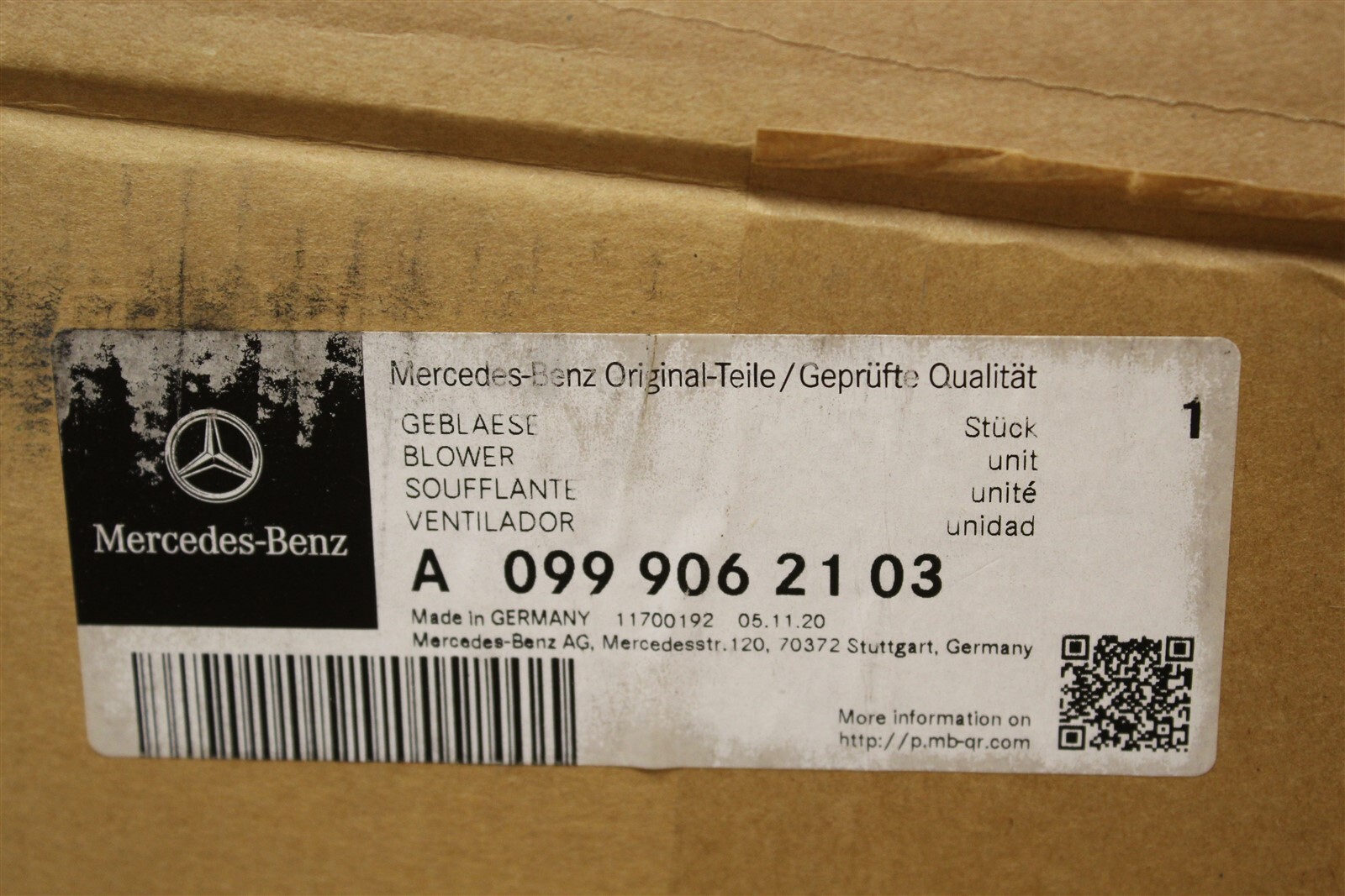 2016 MERCEDES C Class C350 Hybrid A0999062103 Heater Blower Fan Motor ...