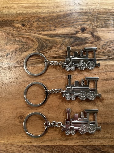3 PCS Lot - Train Engine Chrome Steam Locomotive Keyring Keychain 🚂🚂🚂 ...