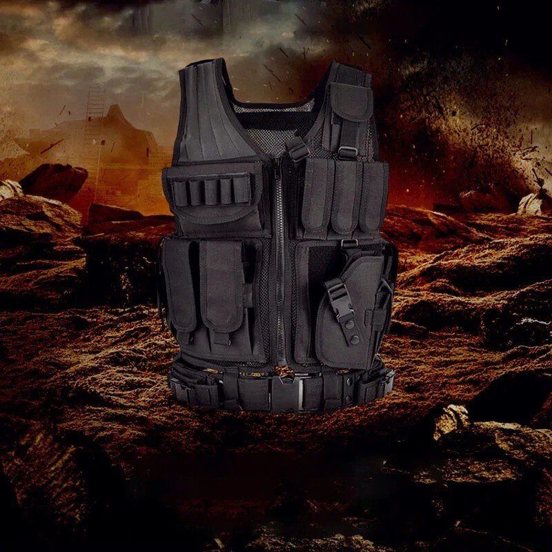 New Adjustable Tactical Vest Body Vests Security Outdoor Game Jacket ...