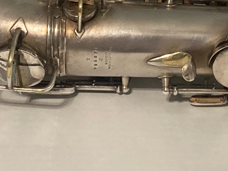 Conn Tenor Saxophone New Wonder 1 Original Silver Plate Rolled Tone ...