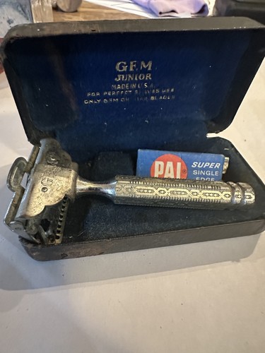 Antique Vintage Safety Razor Gem Junior W/ Case | eBay