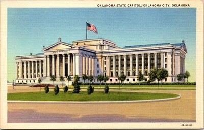 Vintage Oklahoma State Capitol Linen Postcard by Curt Teich | eBay