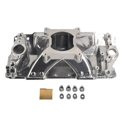 Polished Single Plane Intake Manifold for 1957-95 Small Block Chevy SBC ...