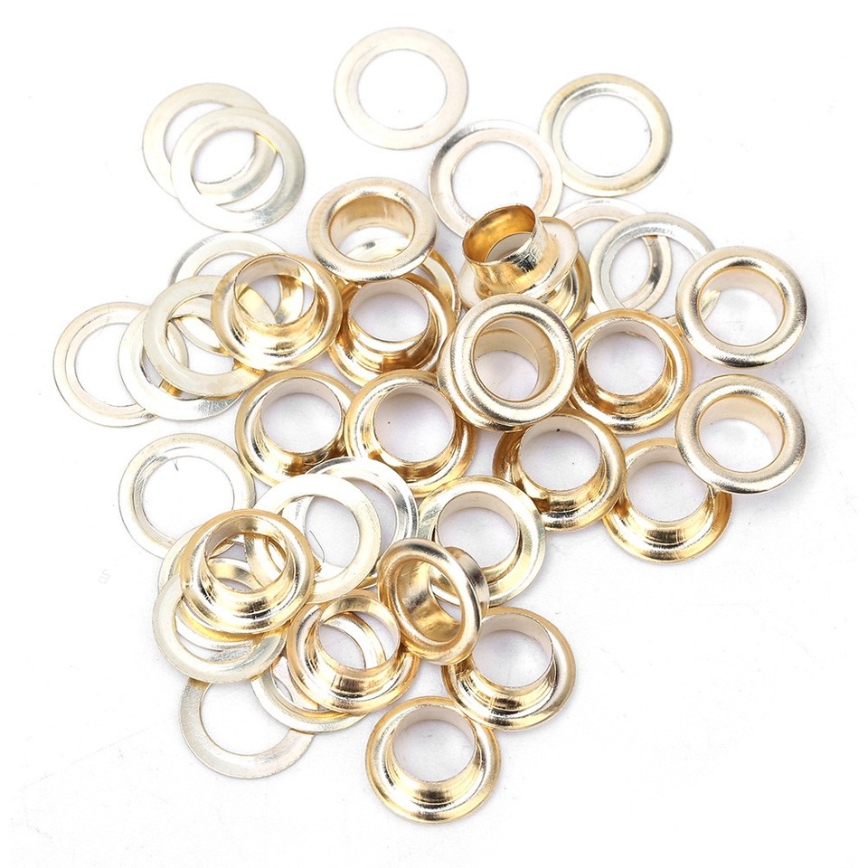 100 Brass Eyelet Kit High Strength Craft Modification For Clothing ...