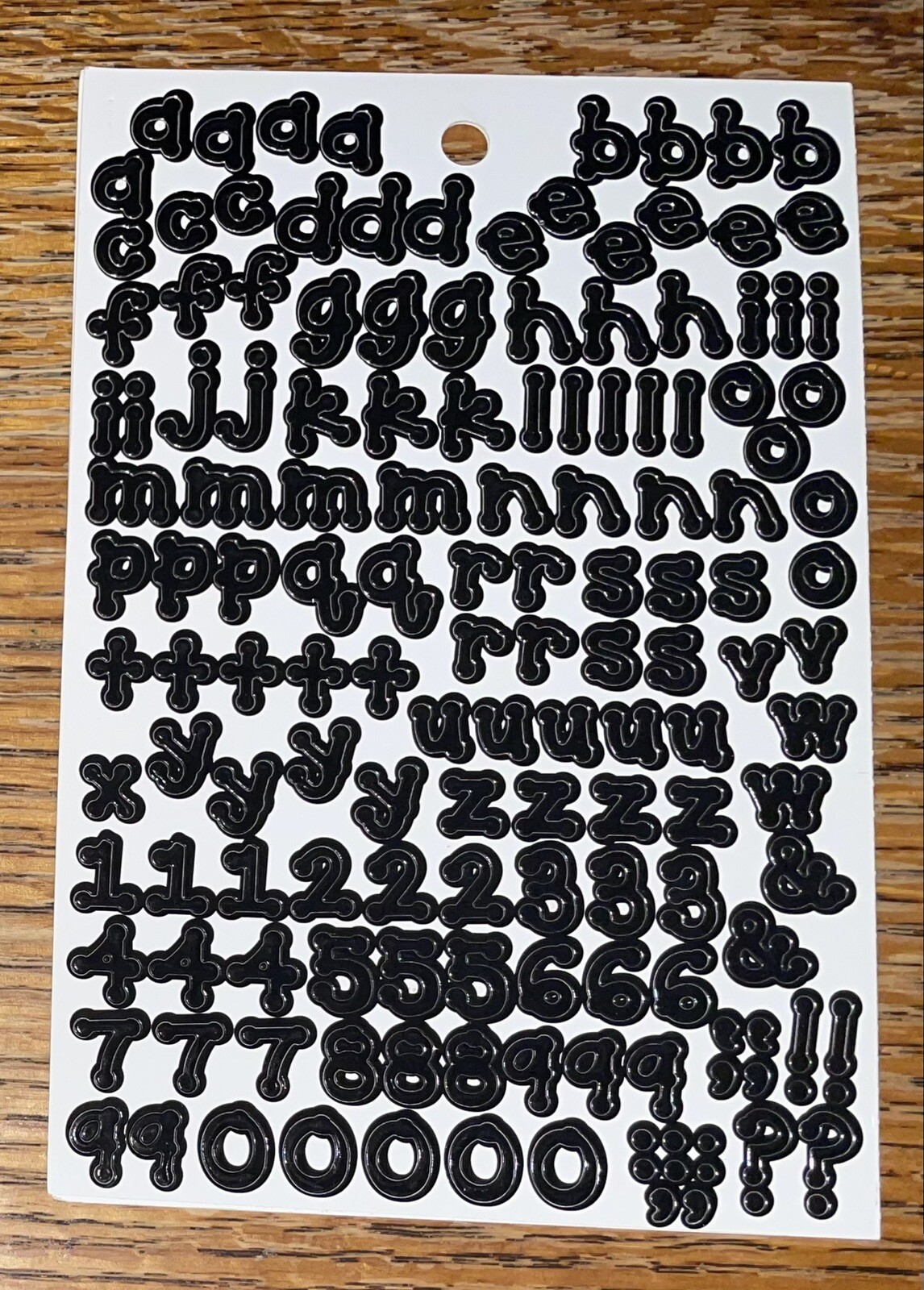 Provo Craft Repositionable Alphabitties Alphabet Letters Fat Dot Black ...
