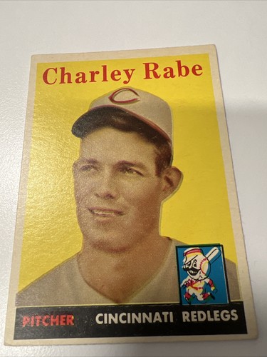 CHARLEY RABE 1958 TOPPS #376 Cincinnati Redlegs | eBay