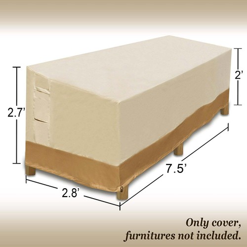 Large Patio Sofa & Bench Cover Furniture Protector Weather Protection ...