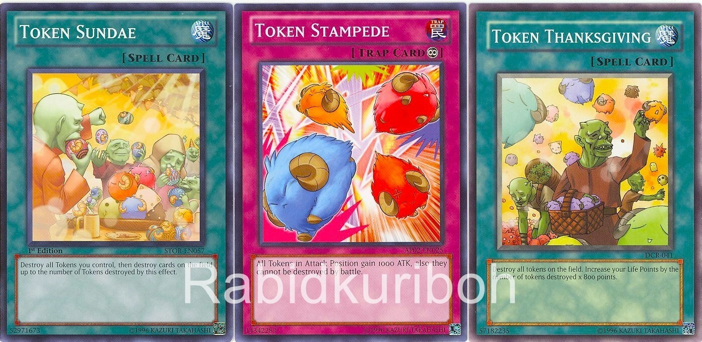 Yugioh Token Support Set - Token Sundae + Token Stampede + Token ...