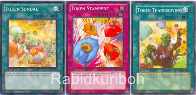 Yugioh Token Support Set - Token Sundae + Token Stampede + Token ...