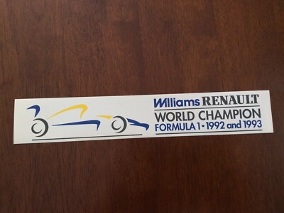 WILLIAMS RENAULT WORLD CHAMPION FORMULA ONE 1992 and 1993 ORIGINAL ...
