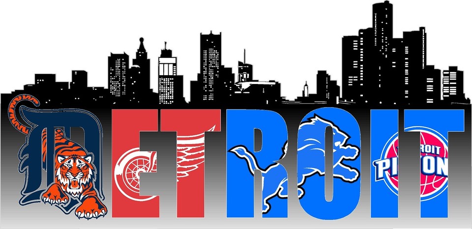 City of Detroit decal with teams and Skyline Sports | eBay