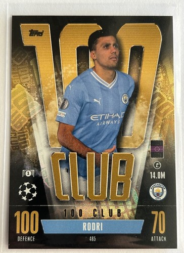 Topps UEFA Match Attax 2023-24 - RODRI (Manchester City) 100 Club 485 ...