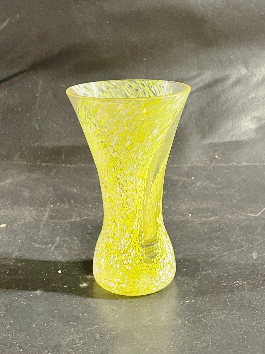 Antique Yellow Glassware Vintage Etched Yellow Depression Glass 11"