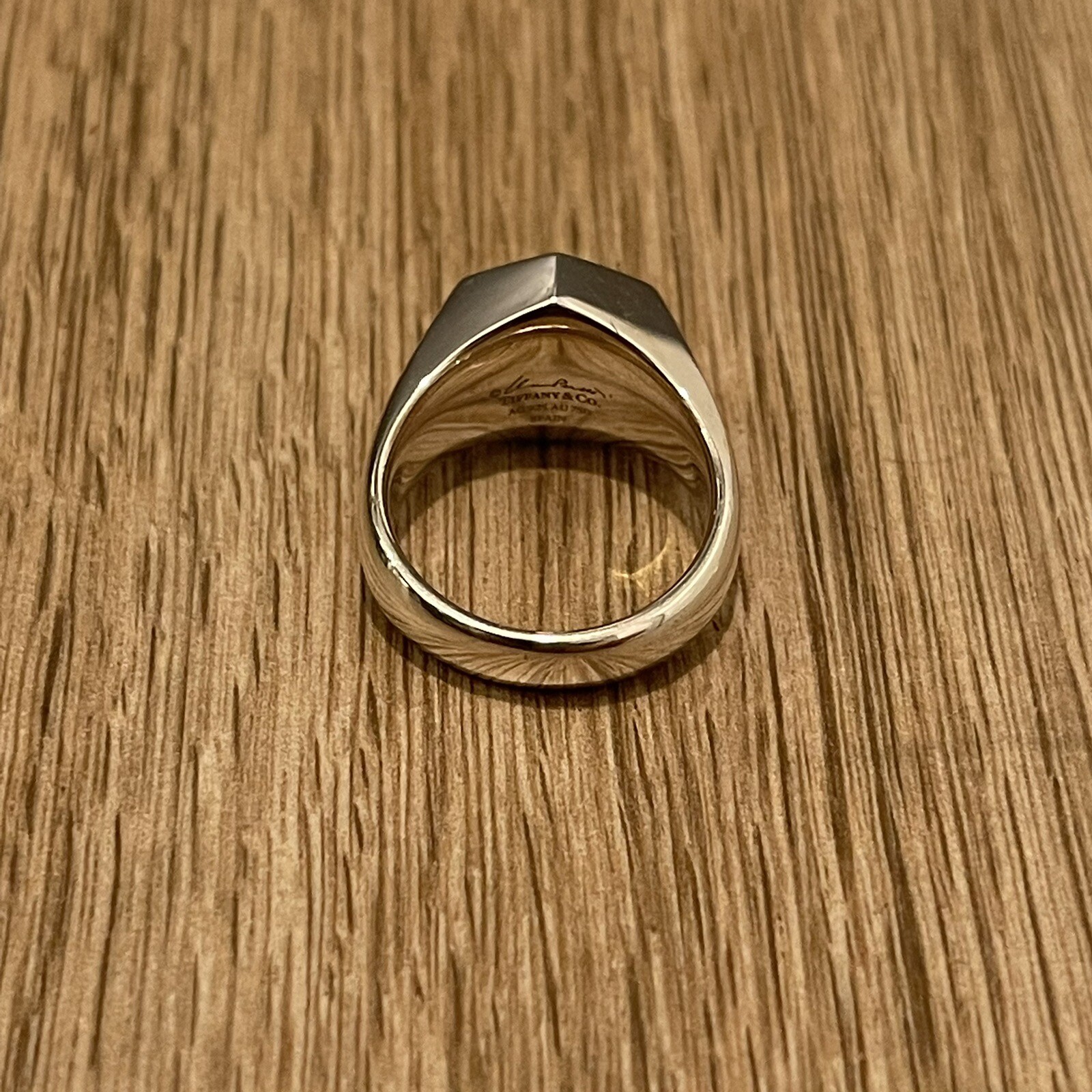 Tiffany & Co Elsa Peretti Esagono Silver & 18k Gold Faceted Womens Ring ...