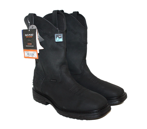 Dan Post Mens Blayde Waterproof Work Boots Sz 11.5 D Black Leather ...