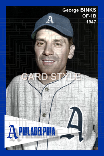 George Binks - 1947 Philadelphia Athletics - choose a size - colorized ...