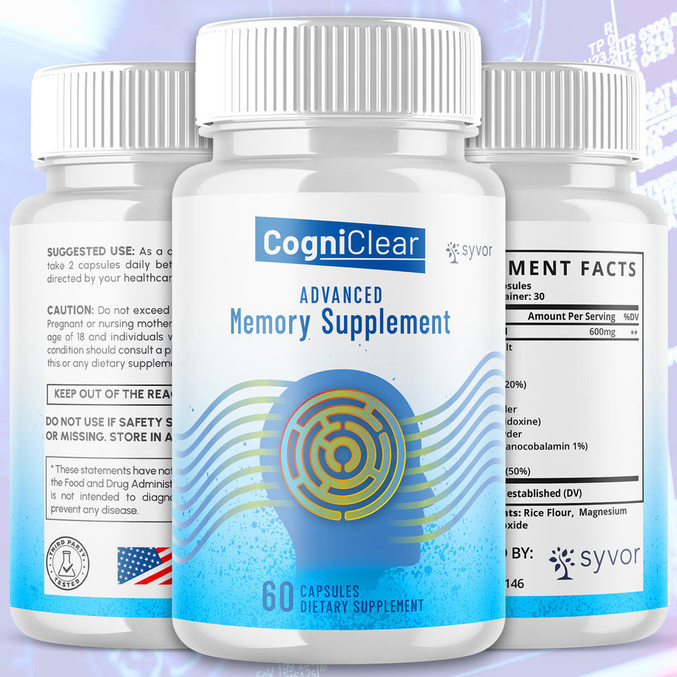 (2 Pack) CogniClear Nootropic Formula Cogni Clear Brain Supplement 120 ...