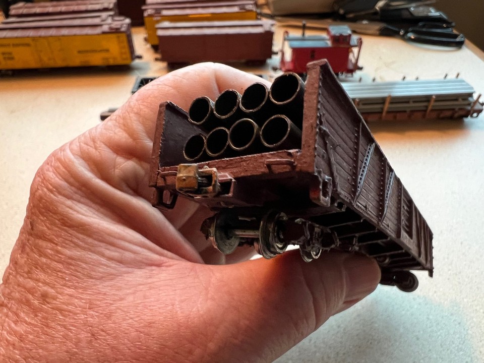 RTR 40' Pipe Gondola Denver & Rio Grande Western HOn3 brass Trucks #1 ...