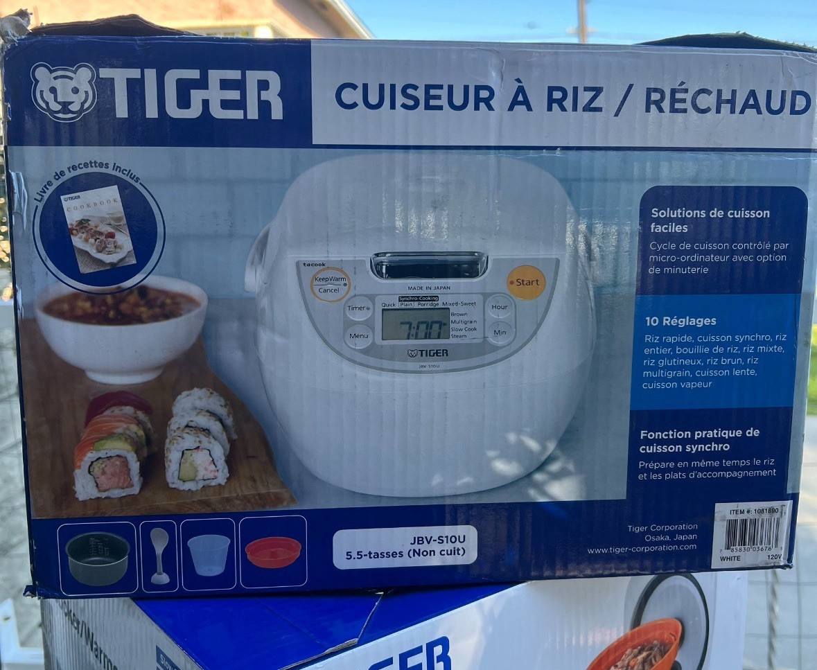 TIGER 5.5-Cup Micom Rice Cooker and Warmer with Food Steamer Basket ...