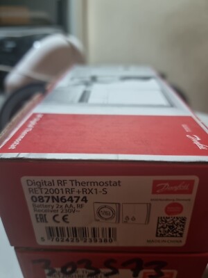 Danfoss RET2001 RF+RX1-S Digital Room Thermostat RF & Receiver **FREE ...