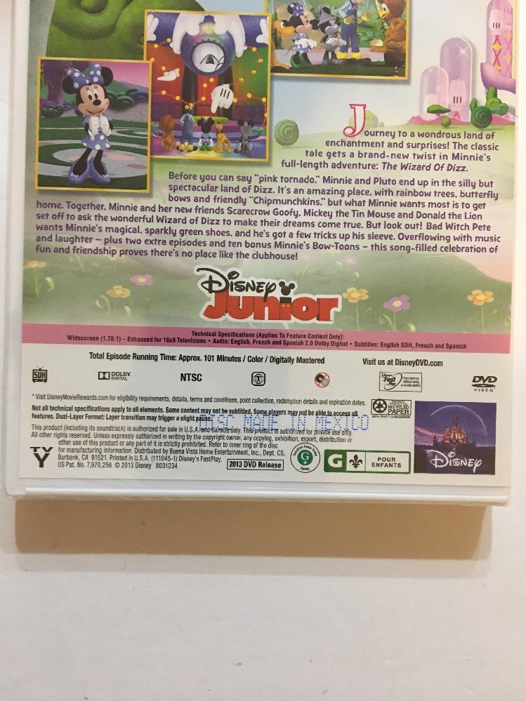 Disney Jr. Minnie's The Wizard of Dizz(DVD 2013)RARE VINTAGE ...