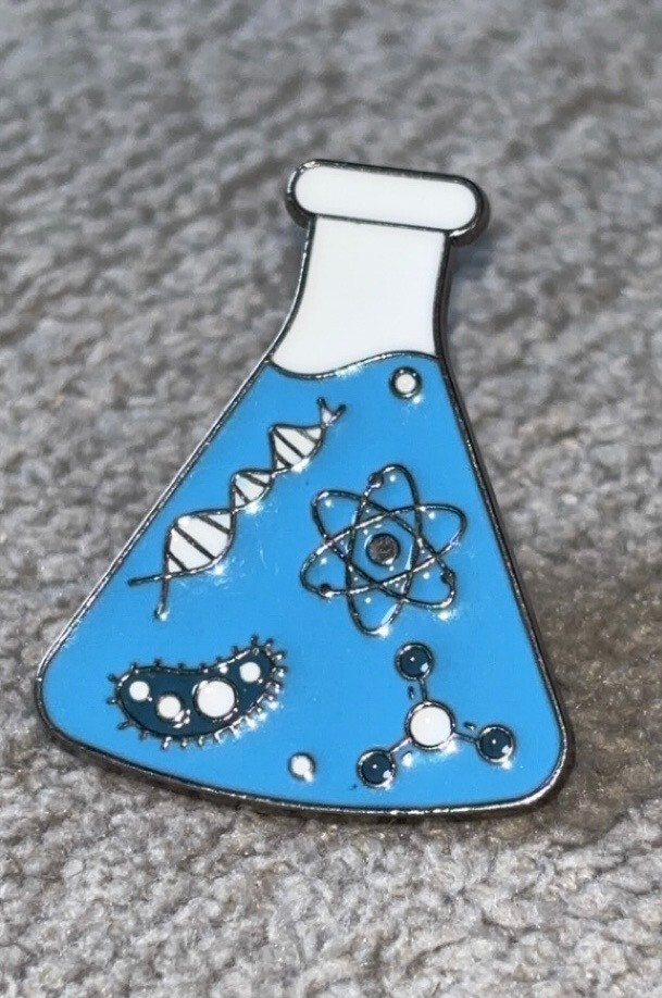 BUY 2 GET 1 FREE Science-Themed Enamel Pins Beaker, DNA, Microscope ...