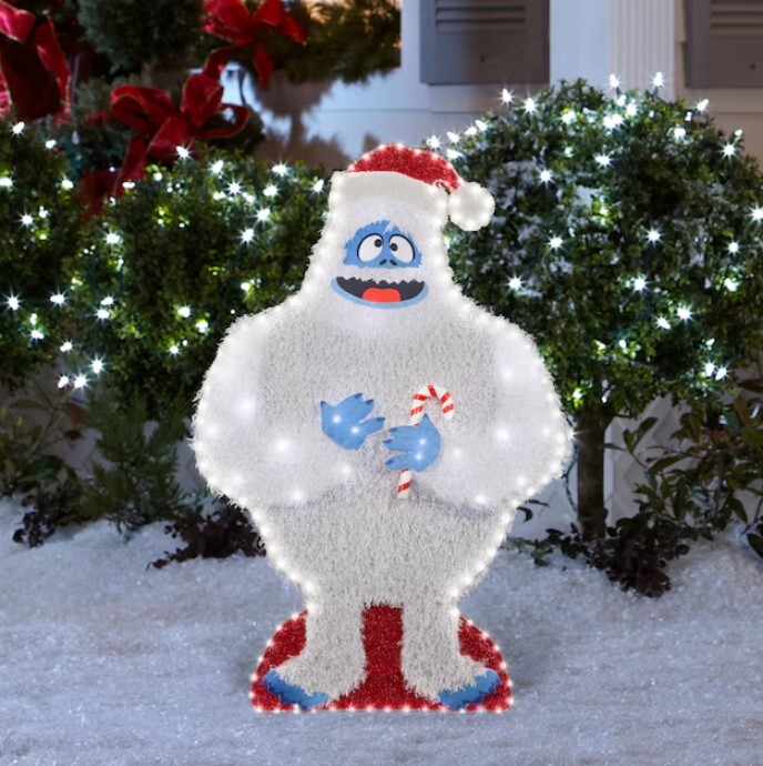 3.3 Ft Light Up BUMBLE Abominable Snowman Christmas Yard Decor Flat ...