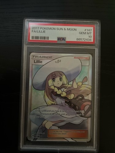 Pokemon Card - Lillie Full Art 147/149 Sun & Moon PSA 10 GEM MINT WAIFU ...