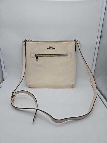 Coach C1556 Crossgrain Leather Rowan File Bag Crossbody Handbag Chalk ...