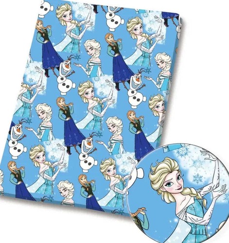 Disney Frozen Olaf Anna Elsa Princesse Tissu Coton Demi Yard (45.7cm x ...