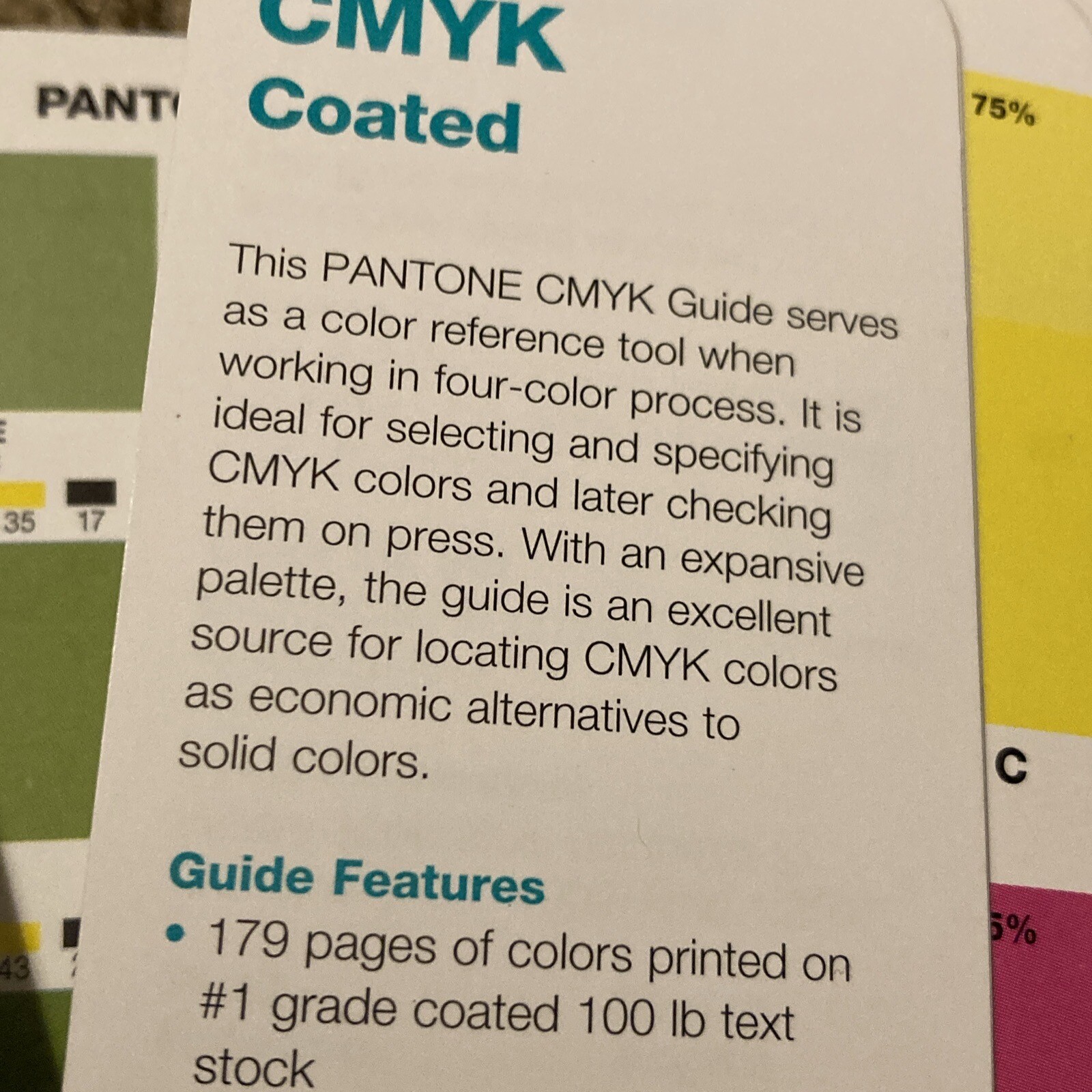 Pantone CMYK Guides Coated Color Guide Only GP5101A Book | eBay
