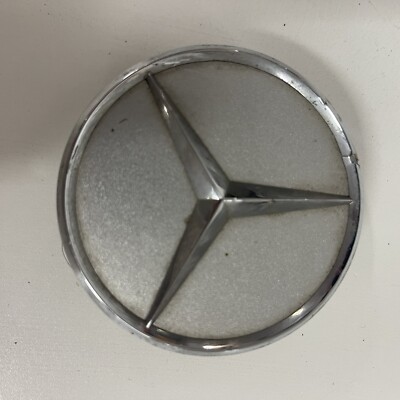 ORIGINAL OEM Mercedes Benz Center Caps SILVER CHROME STAR 220 400 01 25 ...