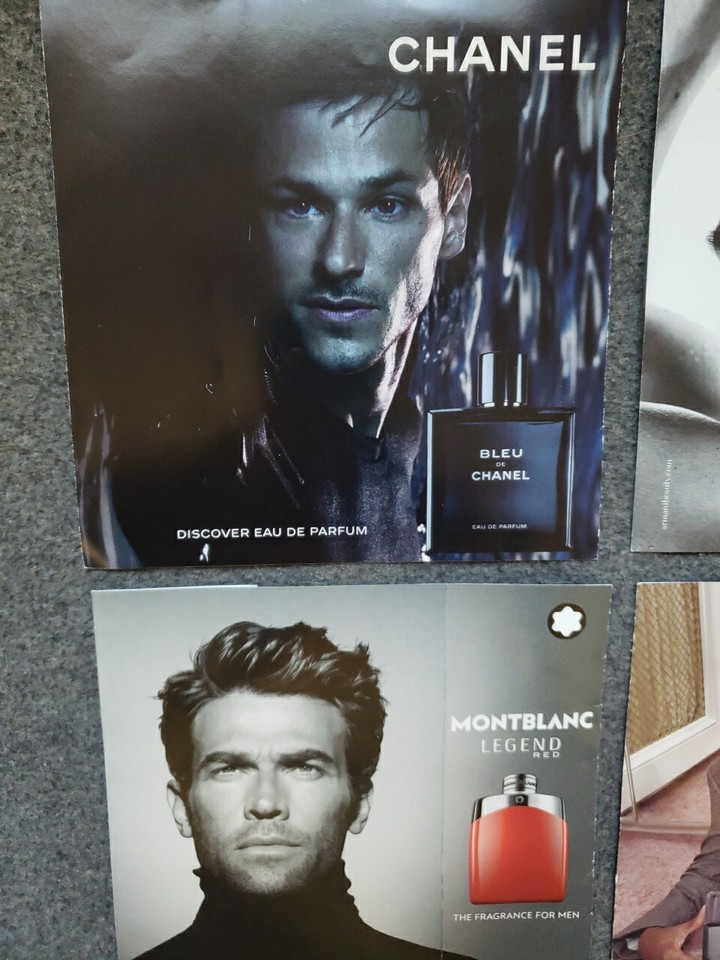 Lot of 5 magazines' scented Paper Card Samples w/7 Men/1 women ...