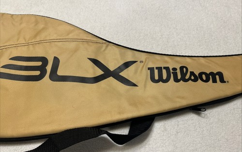 Wilson BLX Tennis Racquet Bag Case Cover with Strap Gold Black | eBay