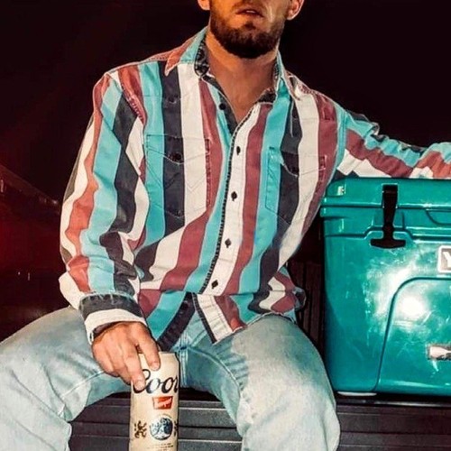 Men’s Retro Western Striped Shirt | Long Sleeve Button Up Cowboy Rodeo ...