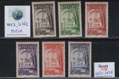 WC1_31762. FRENCH OCCUP.-FEZZAN. 1950 postage due set. Sc.2NJ1-2NJ6 ...