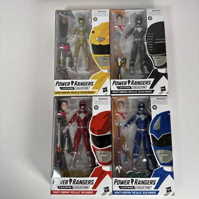 Power Ranger 6" Figure Metallic lightning Collection Red Blue Black ...