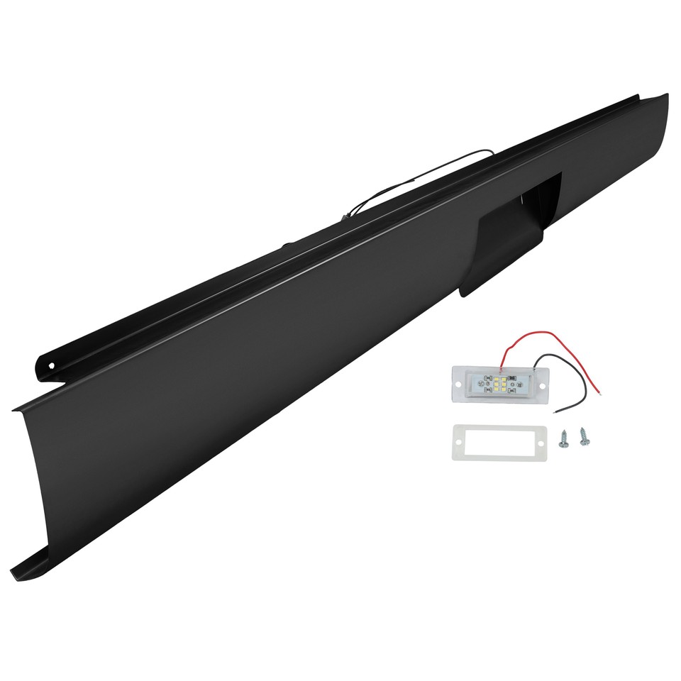 Black Rear Bumper Roll Pan For Ford F100 Fleetside 1967-1972 1968 1969 ...