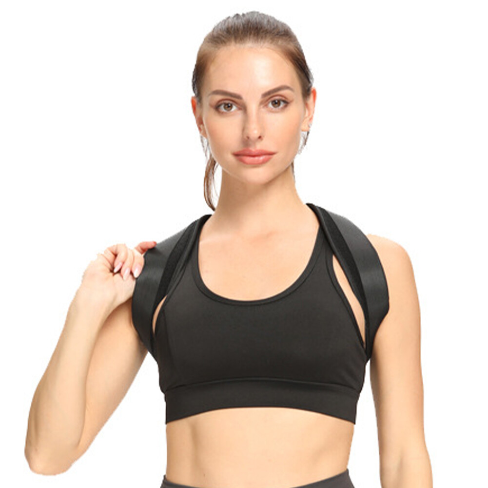 Adjustable Strap Body Shaper Solid Back Posture Corrector Fitness ...