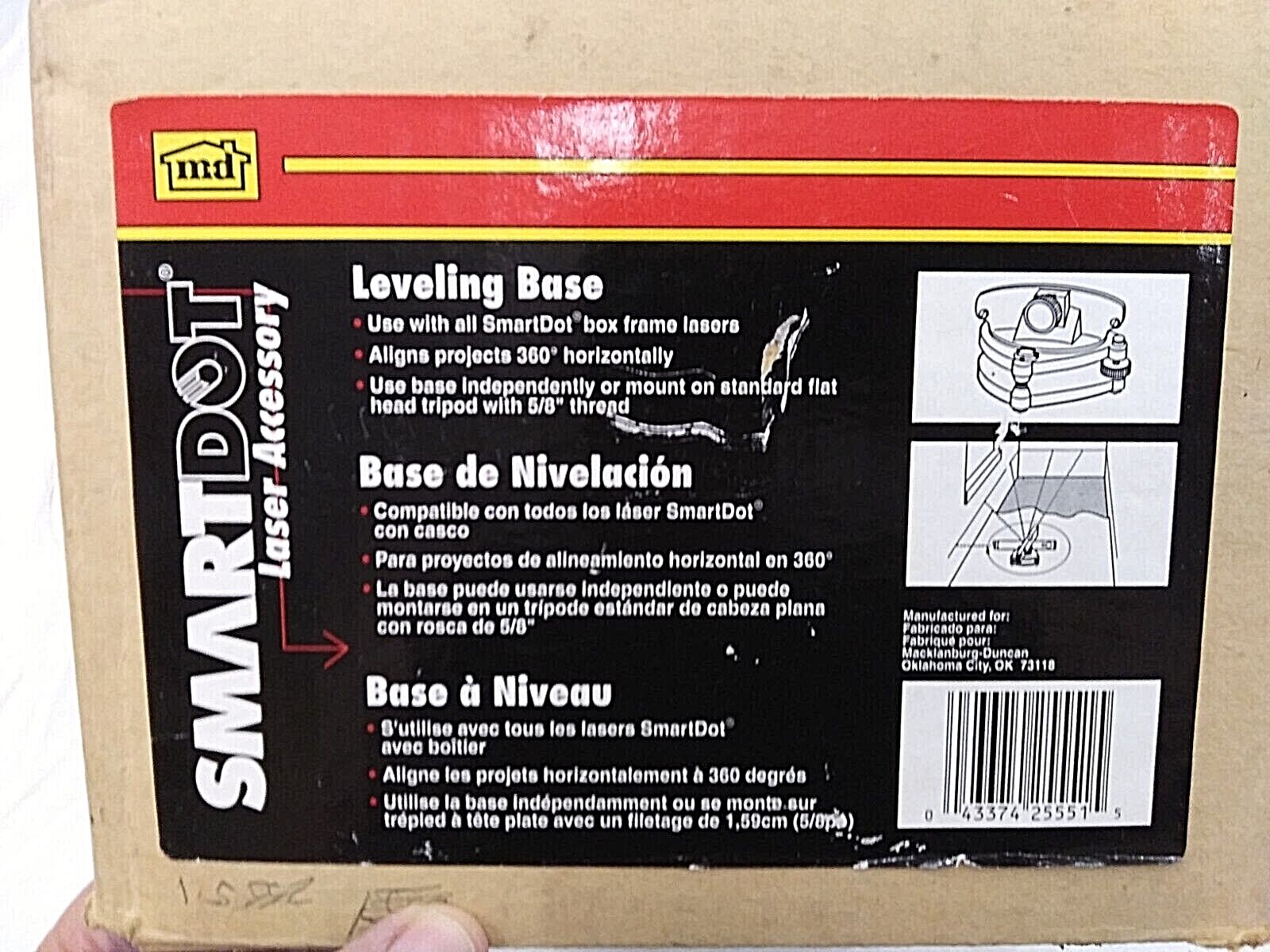 SMARTDOT Leveling Base to be used with SMARTDOT Box Frame Laser Levels d7 | eBay