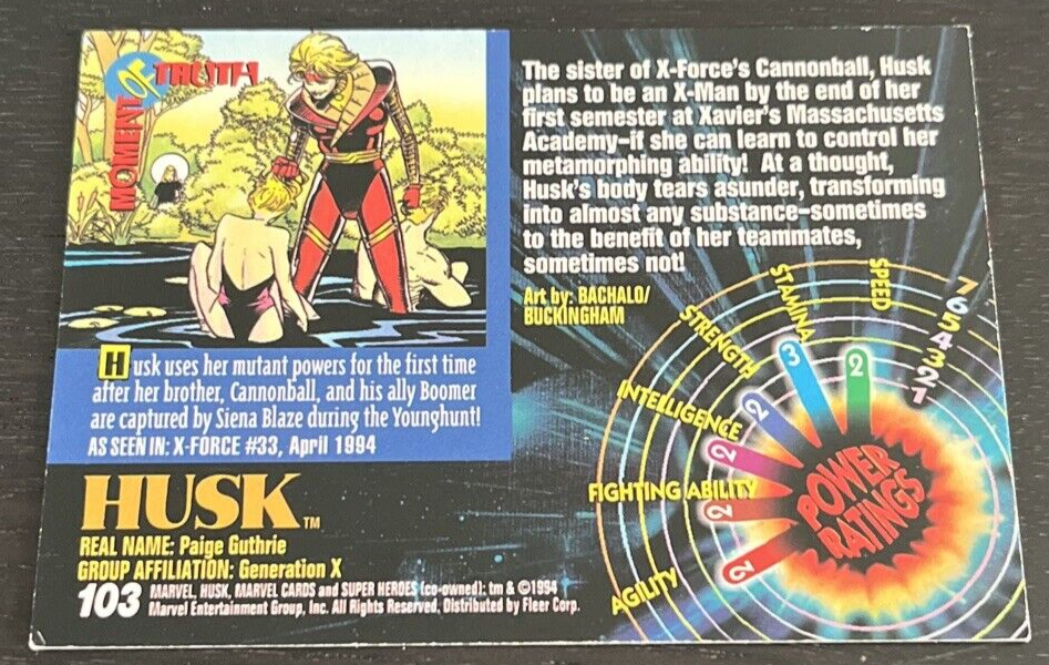1994 Fleer - Husk - #103 - Marvel Universe Trading Card | eBay