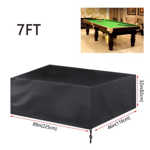 7FT Outdoor Pool Snooker Billiard Table Cover Polyester Waterproof Dust ...