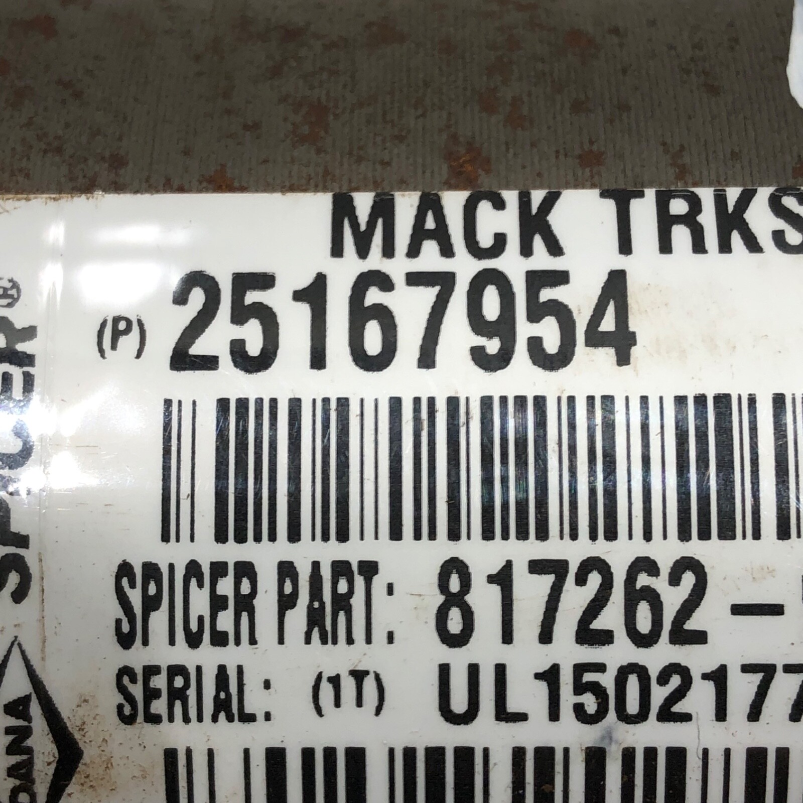 Mack 2517954 Rear Driveshaft / PropShaft — Spicer Part # 817262-9 | eBay