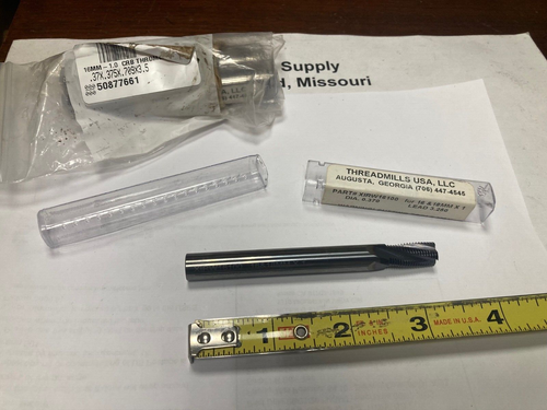 Threadmills USA XIRW16100, Carbide Thread Mill, 16 & 18mm x 1.0, 0.370 ...