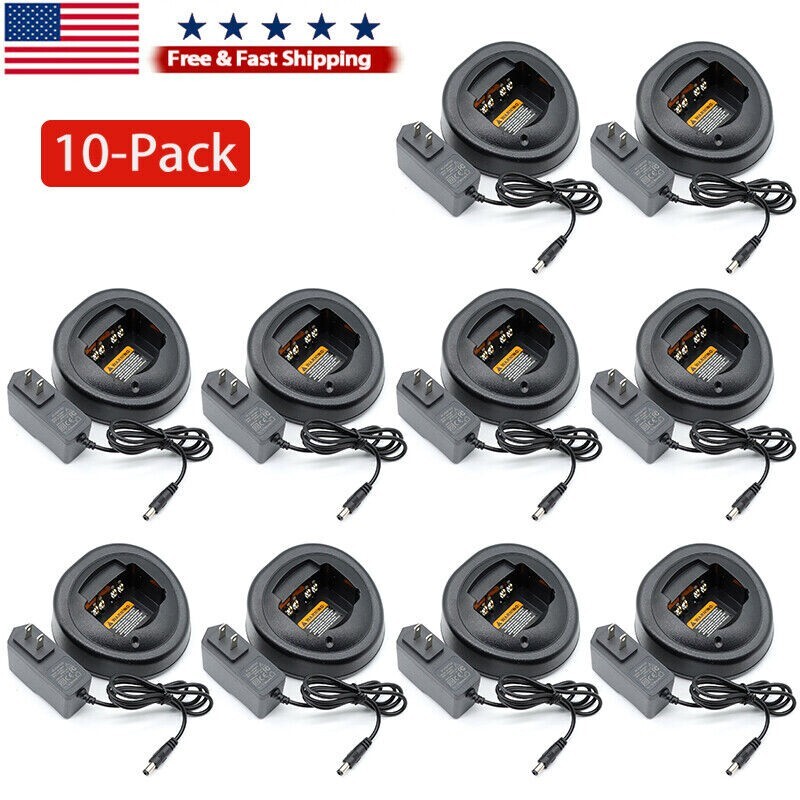 10X Rapid Charger HTN9000B Set for Motorola HT750 HT1250 HT1500 HT1550 ...