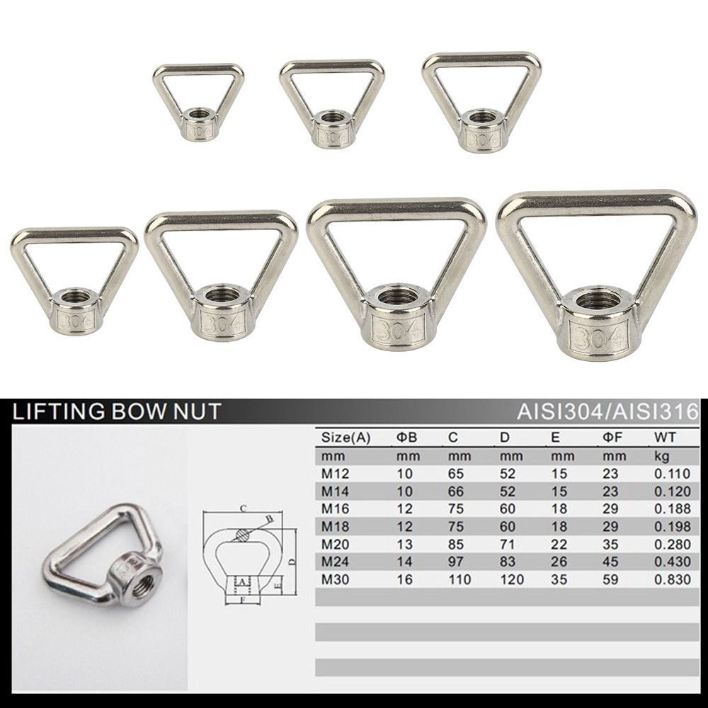 304 Stainless Steel Triangle Nuts Screw Ring Eyebolt Ring Lifting Eye ...