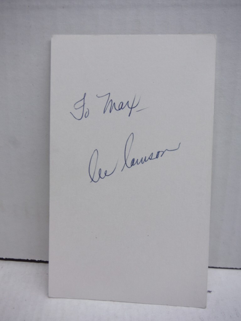 Autograph of Lee Lawson | eBay