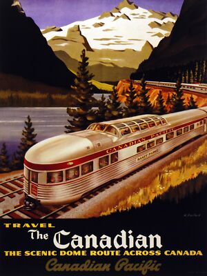 7913.Canada pacific.travel the Canada.rail road line.POSTER.art wall ...